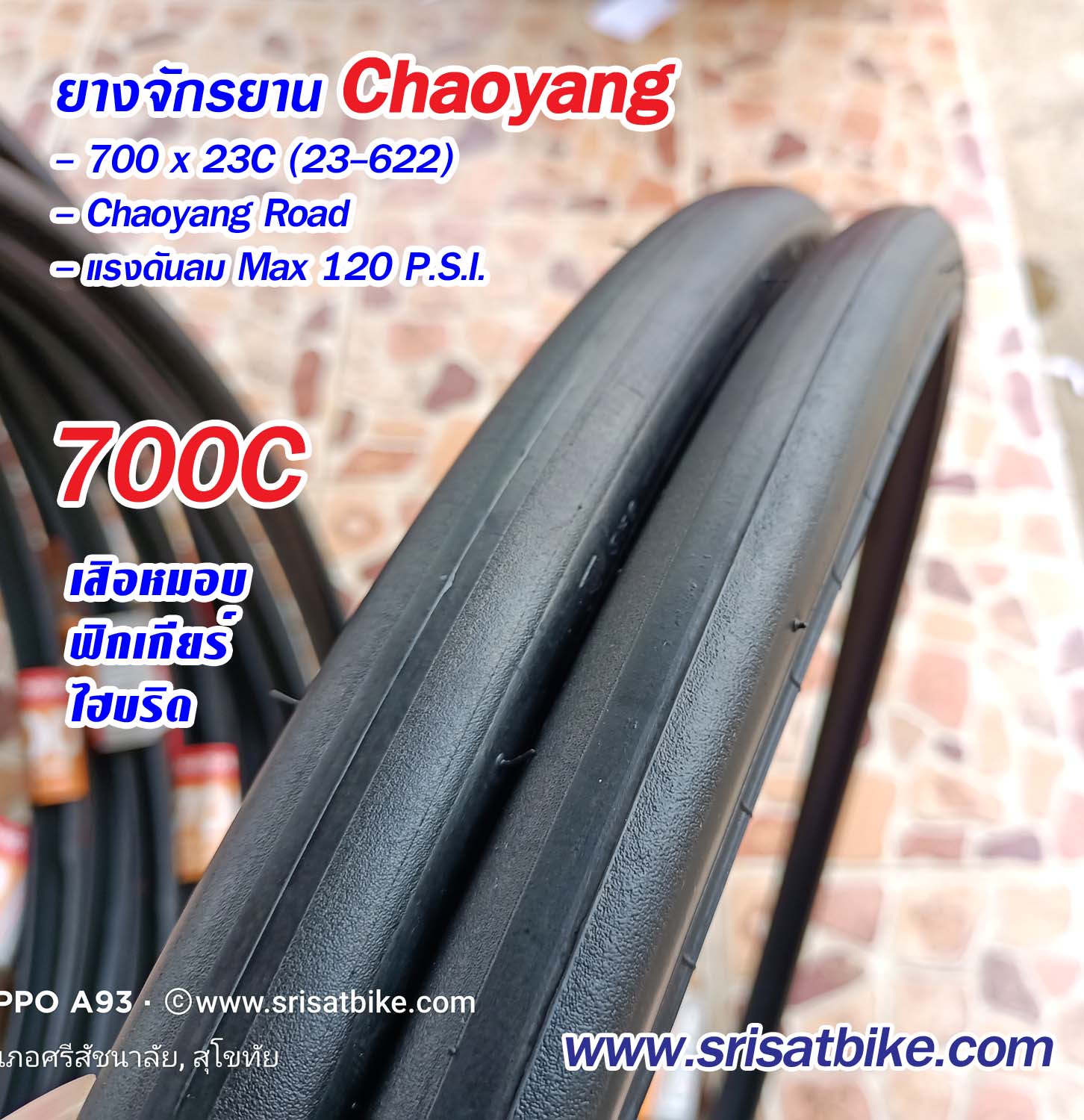 ยางจักรยาน 700 x 23C (23-622) Chaoyang - ร้านศรีสัชฯ ไบค์ จำหน่ายยาง ...